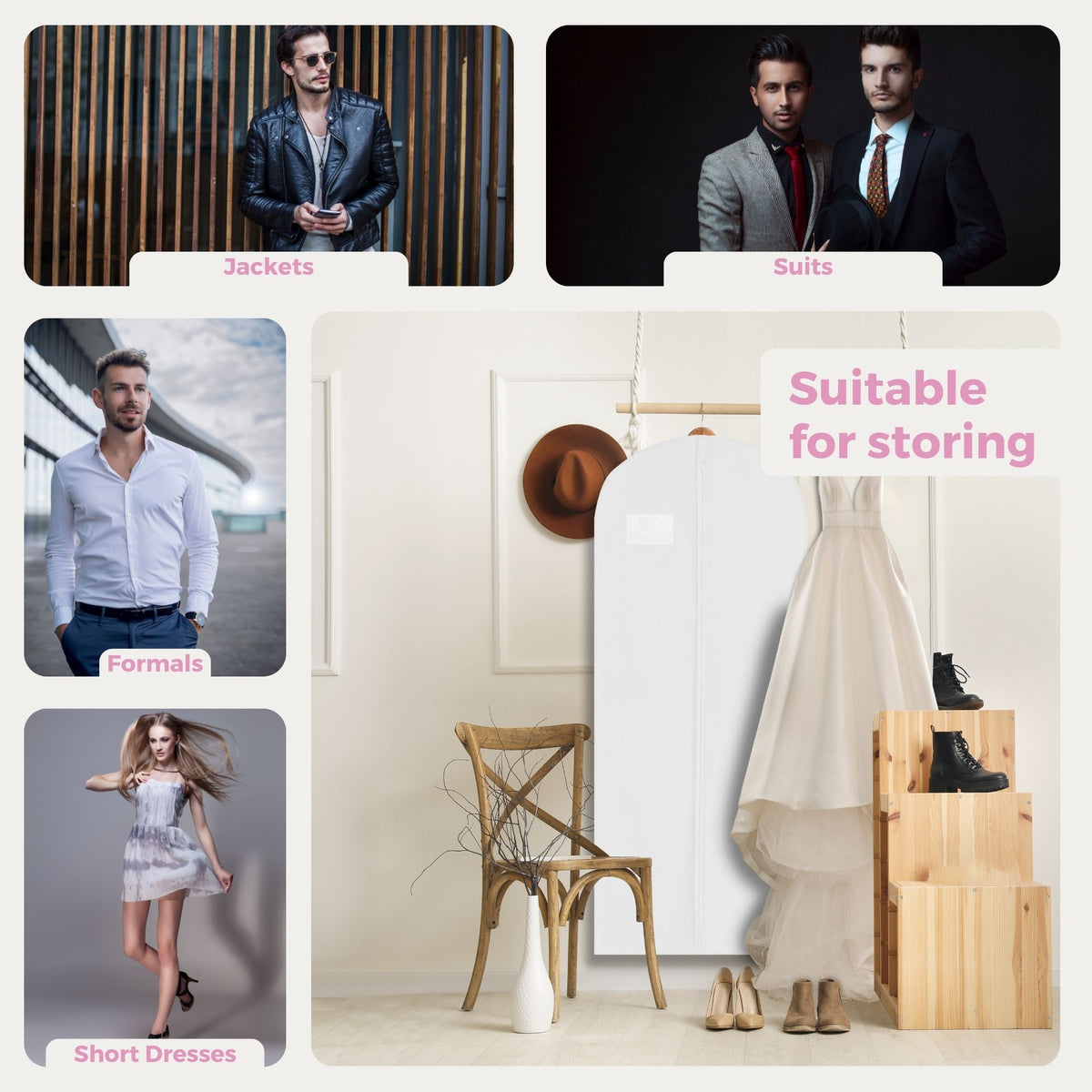 Eco-Friendly Suit Cover | Sustainable Garment Bag for Men's Suits