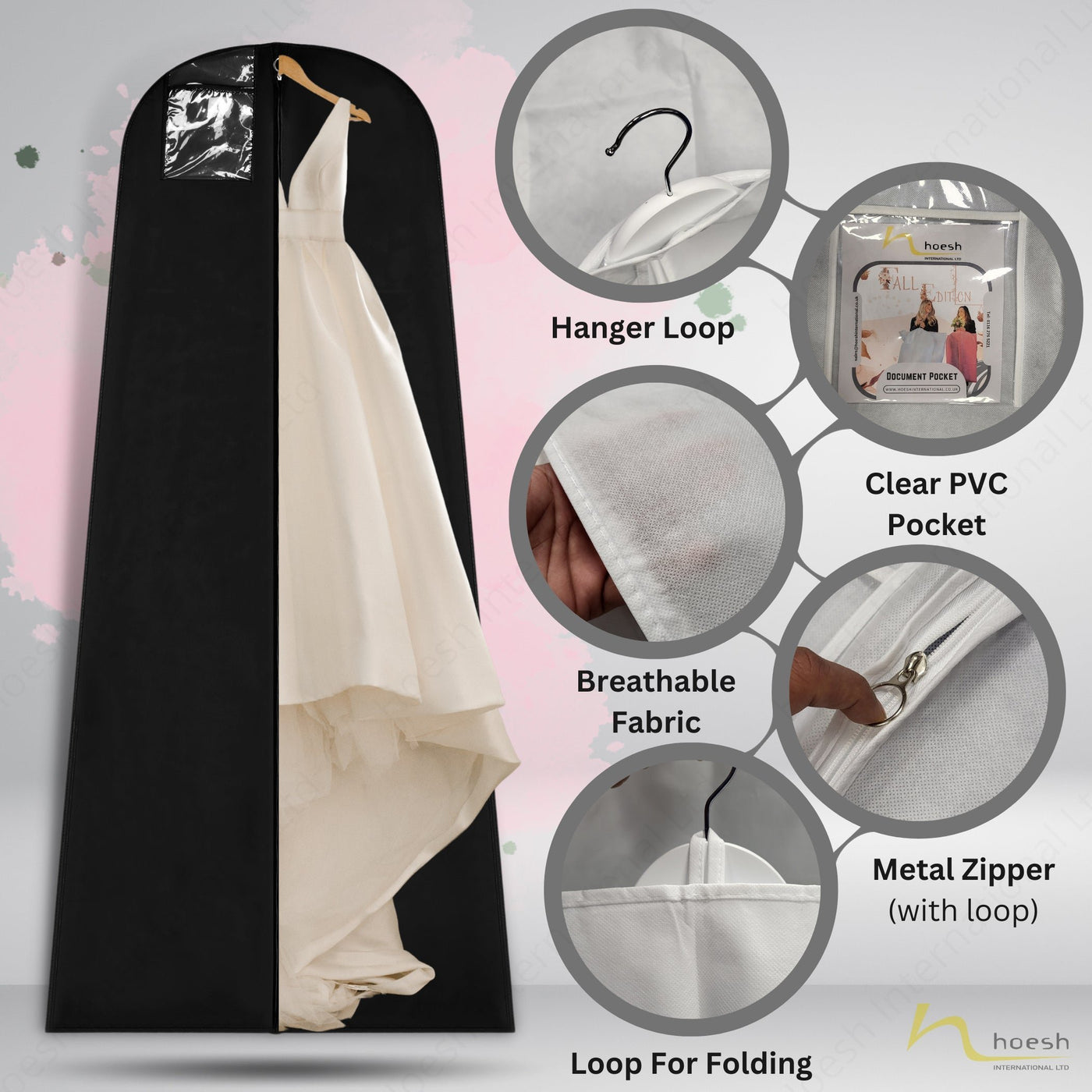 15″ Tapered Gusset Bridal Wedding Gown Dress Covers