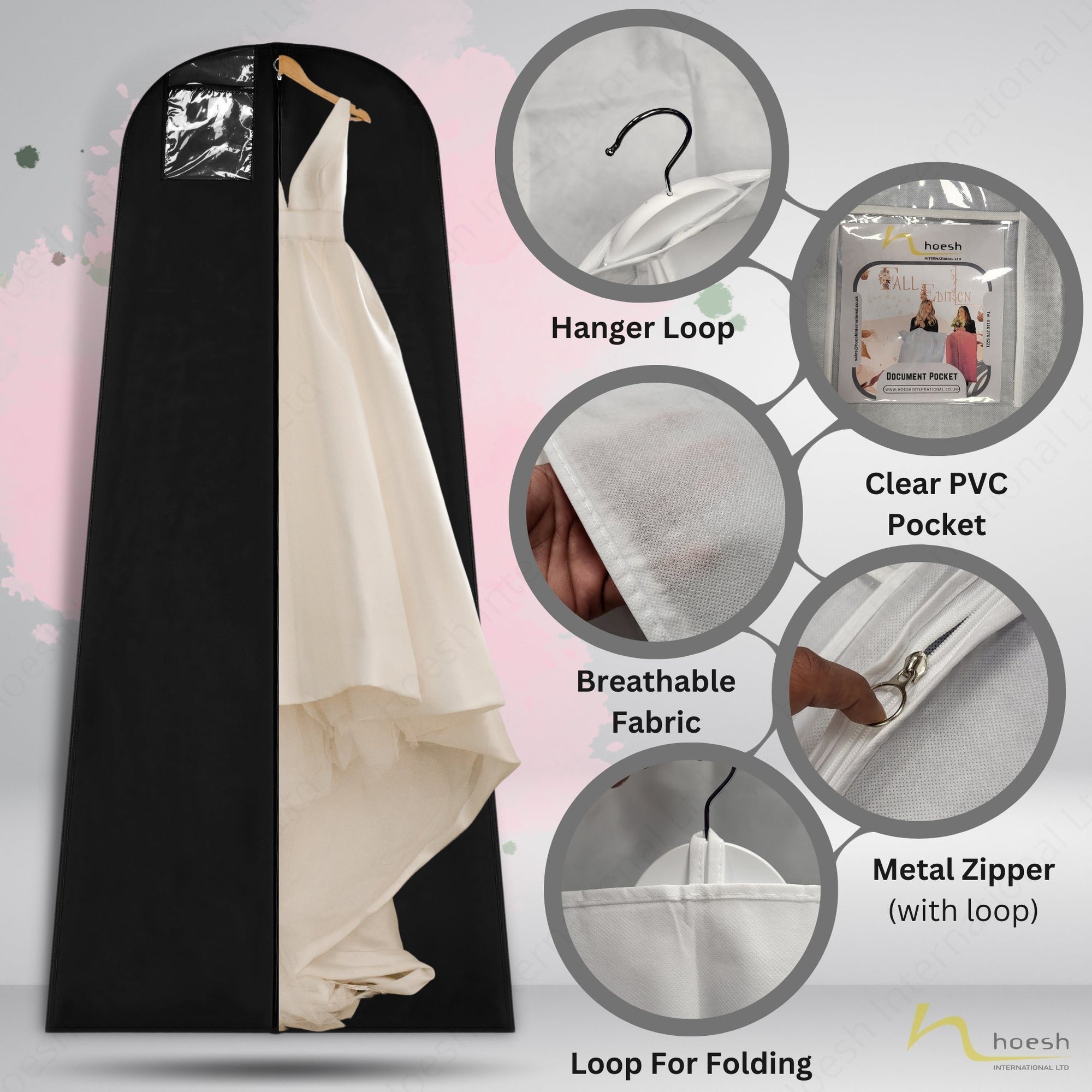 15″ inch Tapered Gusset Bridal Wedding Gown Dress Covers