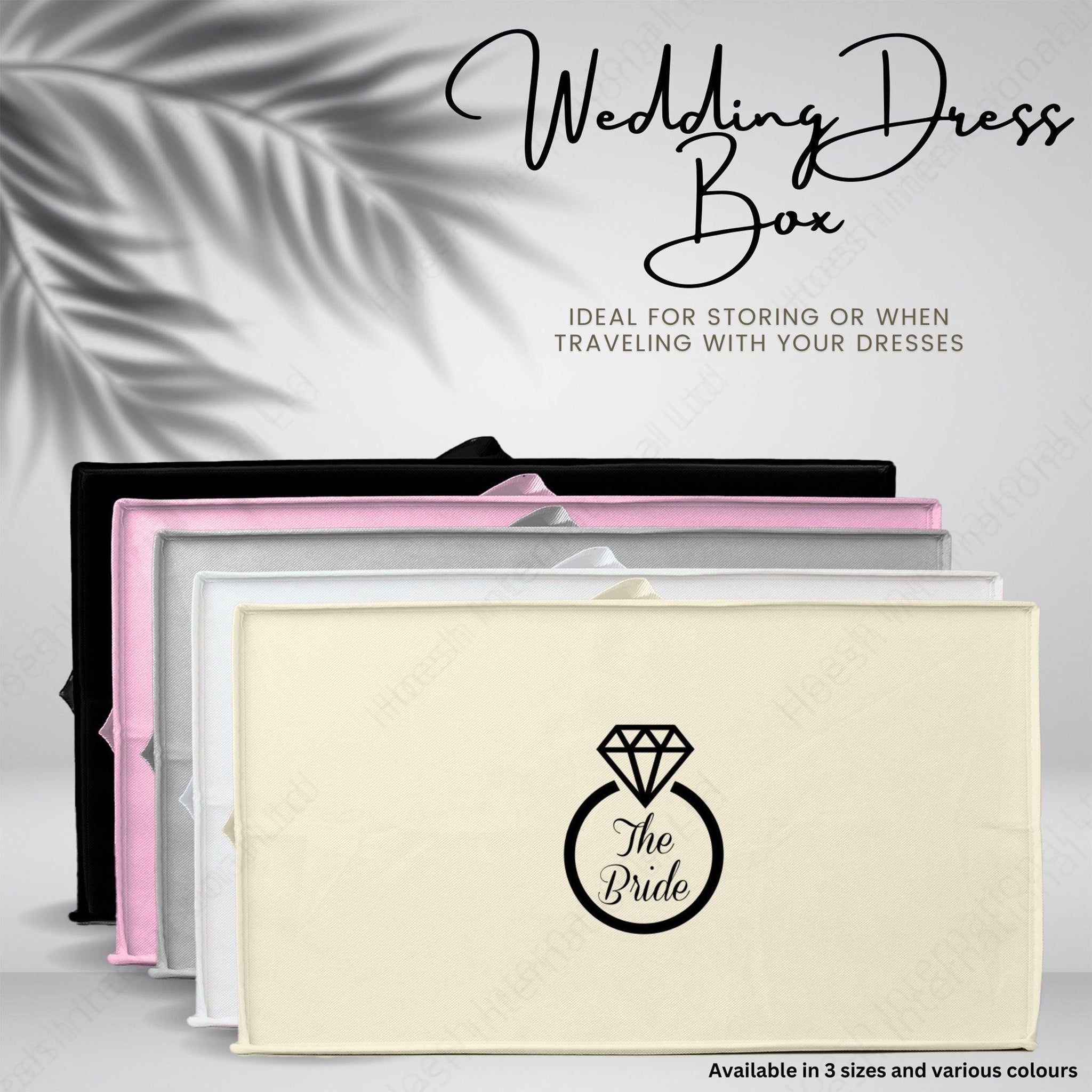 Wedding Dress Storage Box With "THE BRIDE" Ring