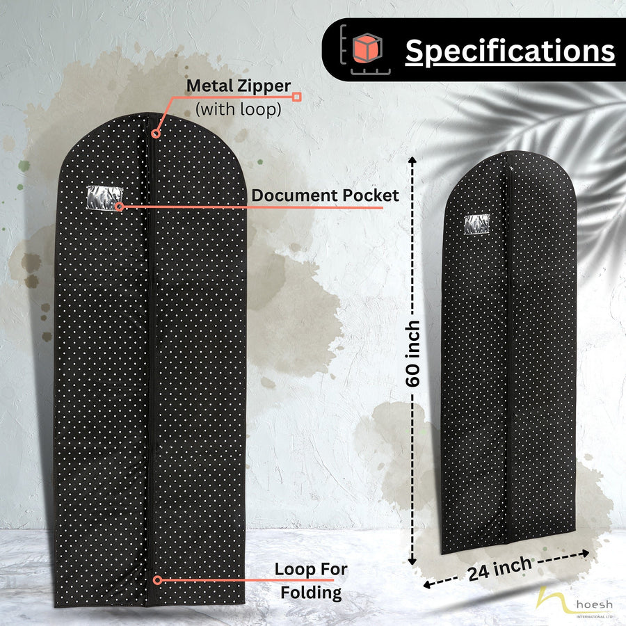 Bridesmaid Dress Cover | 60" Breathable Dress Garment Cover