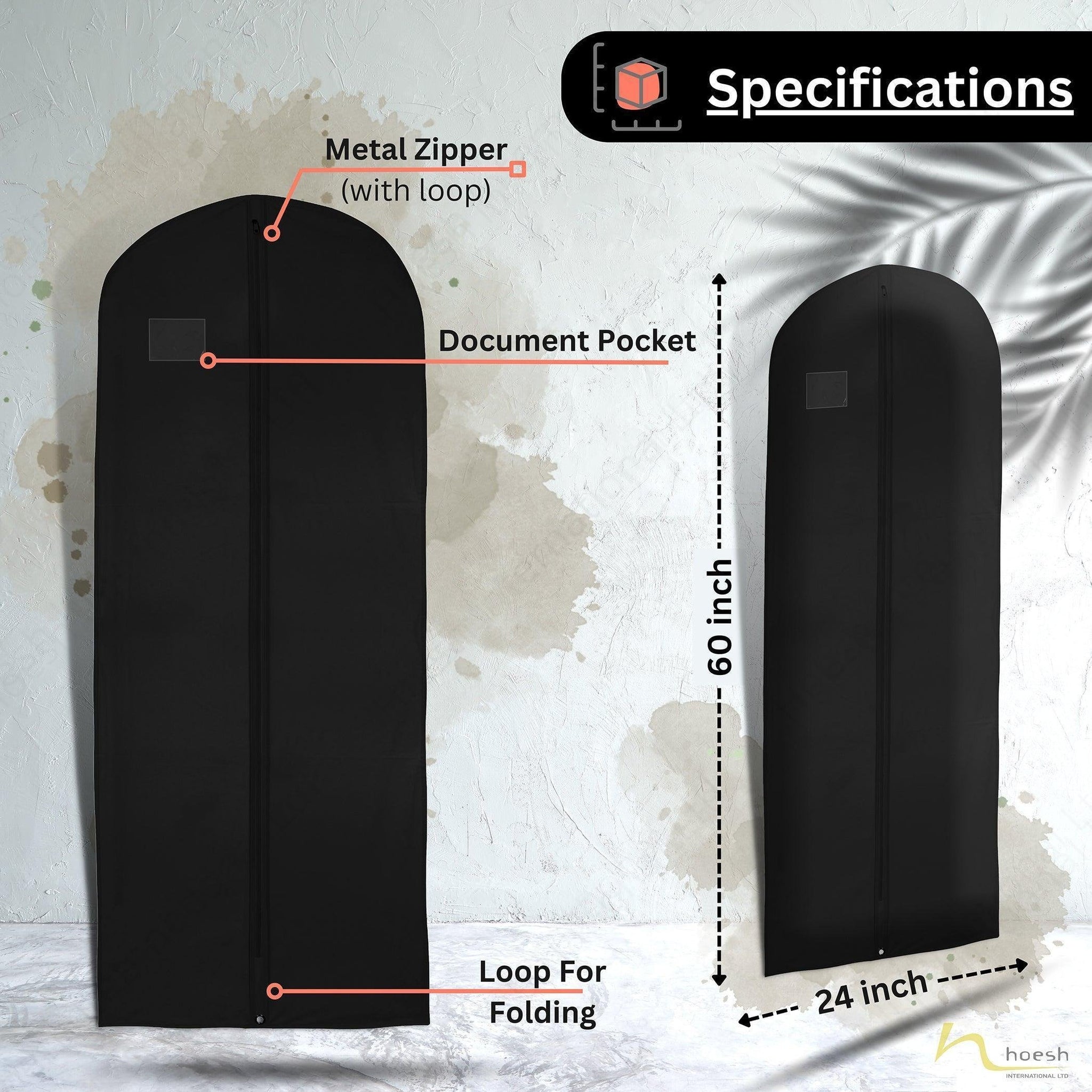 Bridesmaid Dress Cover | 60" Breathable Dress Garment Cover