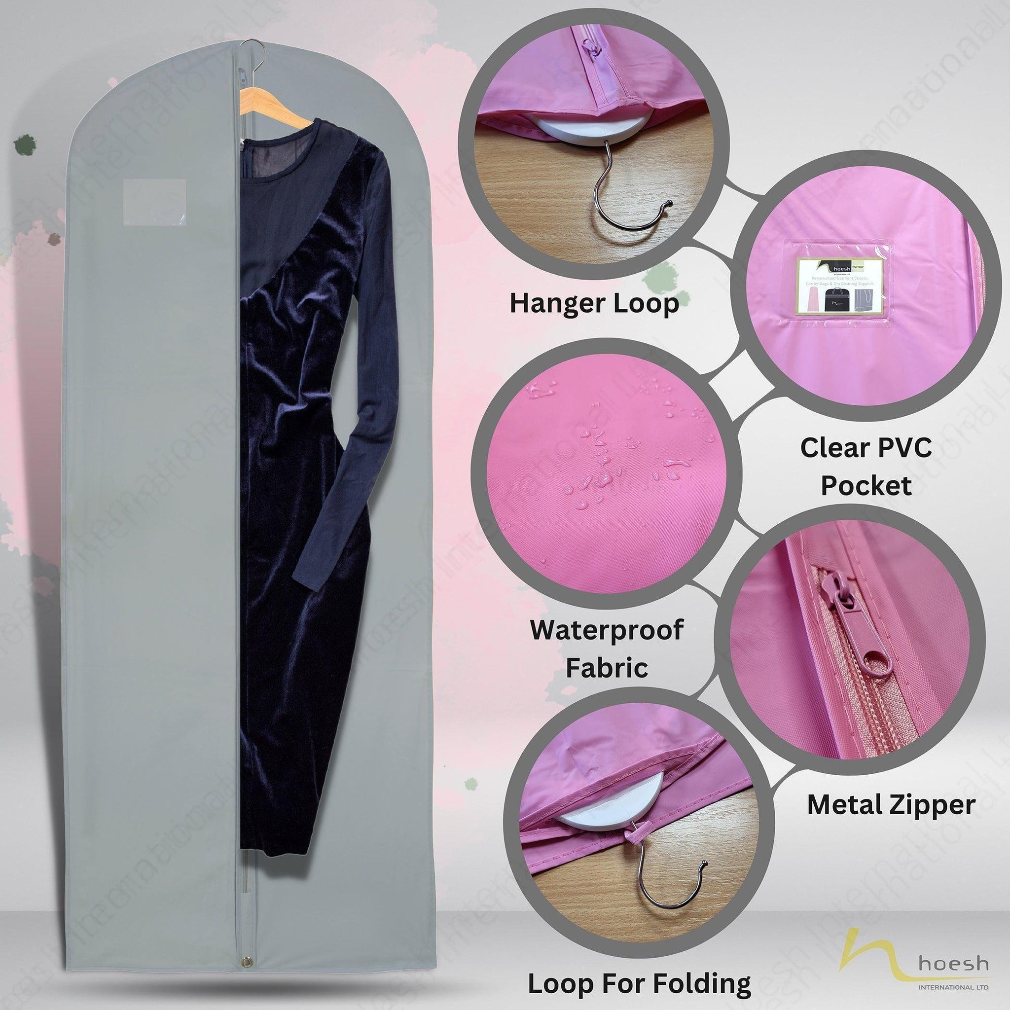 Bridesmaid Dress Cover | 60" Breathable Dress Garment Cover