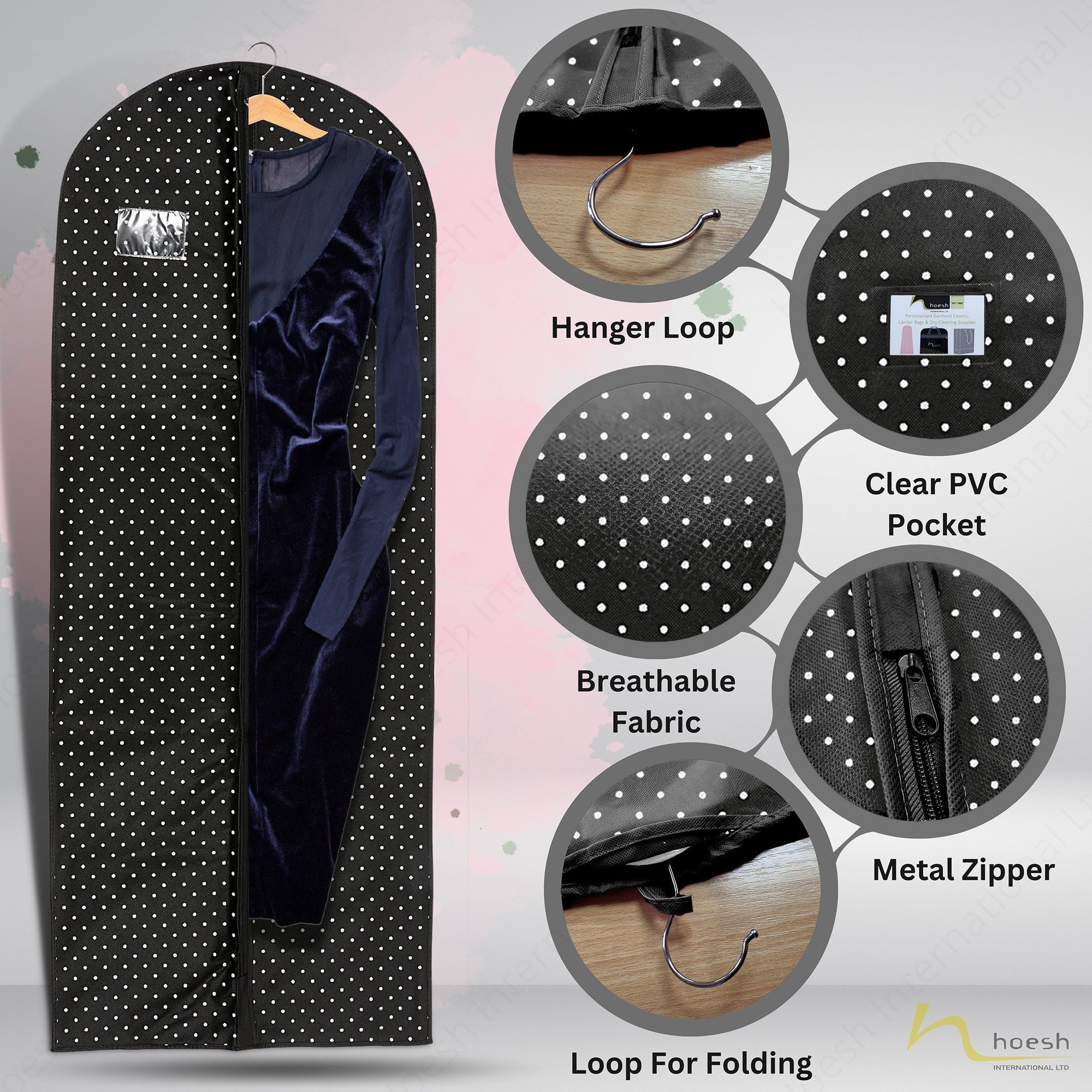 Bridesmaid Dress Cover | 60" Breathable Dress Garment Cover